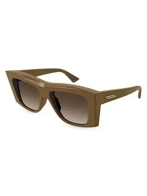 Bottega Veneta Edgy 54mm Rectangular Sunglasses