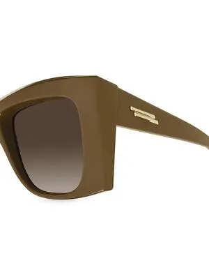 Bottega Veneta Edgy 54mm Rectangular Sunglasses