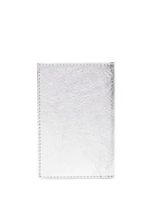 Comme Des Garçons Logo-debossed Metallic Wallet
