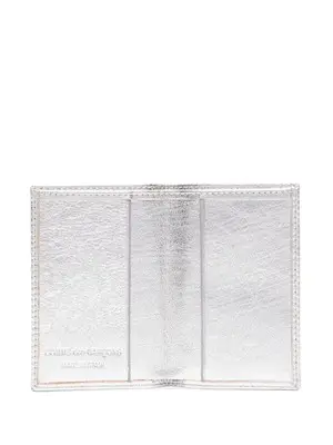 Comme Des Garçons Logo-debossed Metallic Wallet