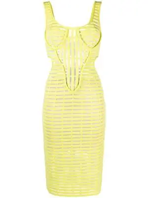 GENNY Iconic Cut-out Knit Midi Dress
