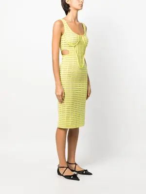 GENNY Iconic Cut-out Knit Midi Dress