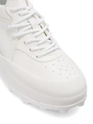JIL SANDER Chunky Panelled Leather Sneakers - White