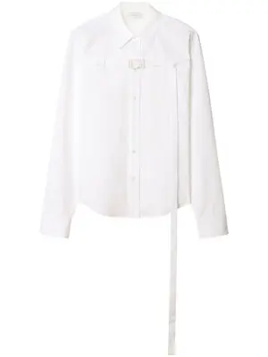 Off-white Textured Shirts For Women