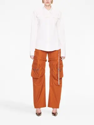 Off-White Buckled Cotton Poplin Shirt