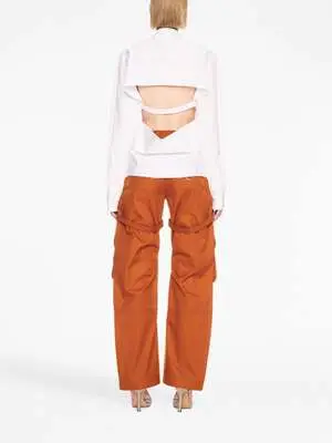 Off-White Buckled Cotton Poplin Shirt