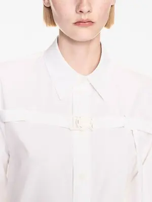 Off-White Buckled Cotton Poplin Shirt