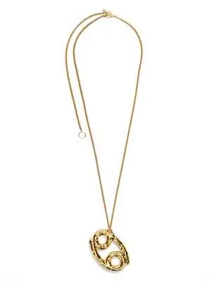 JIL SANDER Zodiac Sign Pendant Necklace - Gold