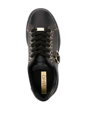 Liu Jo Ring-detailed Monogram-pattern Sneakers