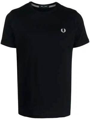 Fred Perry Logo-embroidered Cotton T-shirt - Blue