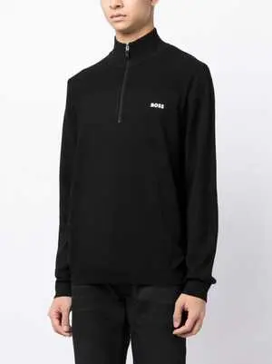 BOSS Momentum Half-zip Sweatshirt - Black