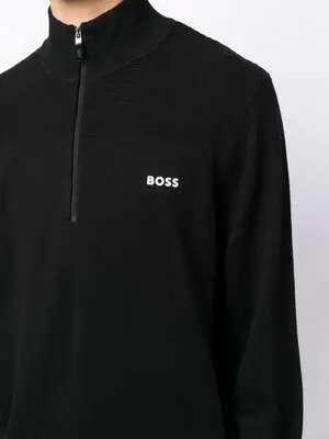 BOSS Momentum Half-zip Sweatshirt - Black