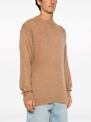 FAMILY FIRST Brushed-effect Mohair-blend Jumper - Neutrals