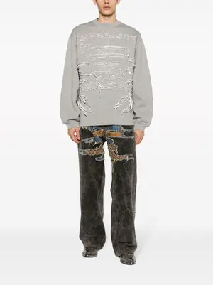 Y/project Distressed Cotton Sweatshirt