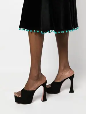 Roberto Cavalli Beaded-trim High-waisted Skirt
