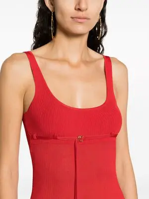 Jacquemus La Robe Maille Maxi Dress - Red
