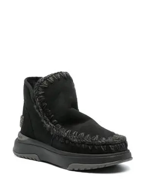 Mou Shearling-lined Ankle Boots - Black