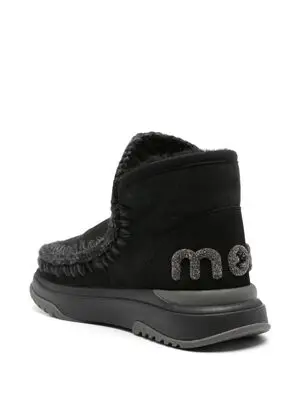 Mou Shearling-lined Ankle Boots - Black