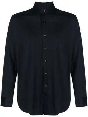 Boggi Milano Long-sleeve Cotton Shirt - Blue