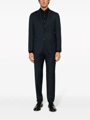 Boggi Milano Long-sleeve Cotton Shirt - Blue
