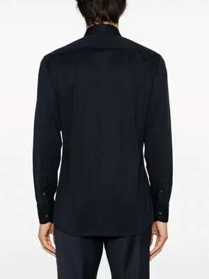 Boggi Milano Long-sleeve Cotton Shirt - Blue