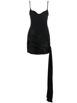 David Koma Draped-skirt Panelled Minidress