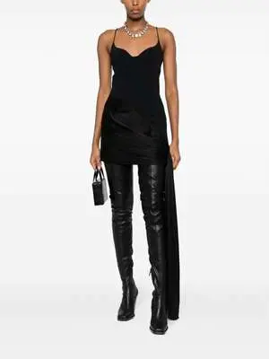 David Koma Draped-skirt Panelled Minidress