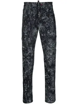 Philipp Plein Printed Jeans For Men