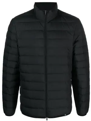 Boggi Milano Logo-embroidered Zip-up Quilted Jacket