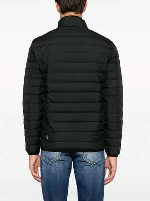 Boggi Milano Logo-embroidered Zip-up Quilted Jacket