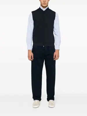 Boggi Milano Zip-up Stretch-jersey Gilet
