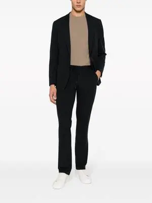 Boggi Milano Peak-lapels Single-breasted Blazer - Black