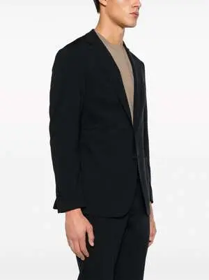 Boggi Milano Peak-lapels Single-breasted Blazer - Black