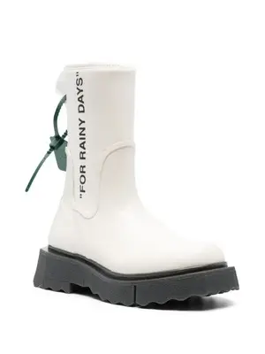 Off-White Slogan-print Ankle Boots