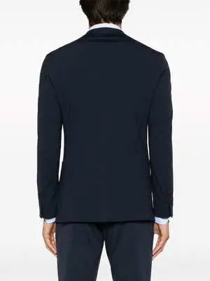 Boggi Milano Single-breasted Notched-lapels Blazer - Blue
