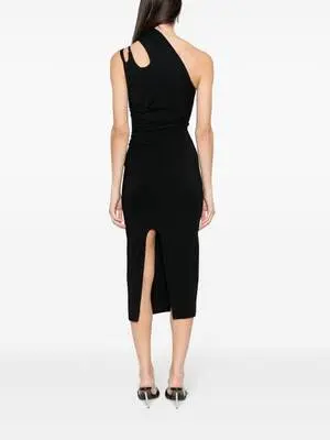 MUGLER Asymmetric Midi Dress