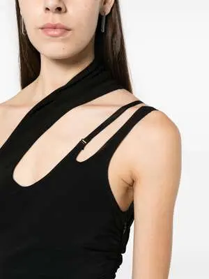 MUGLER Asymmetric Midi Dress
