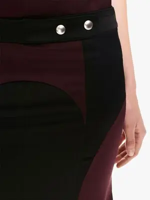 Off-White Panelled Satin Midi Skirt