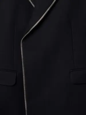 Off-White Zip-trim Virgin-wool Blazer