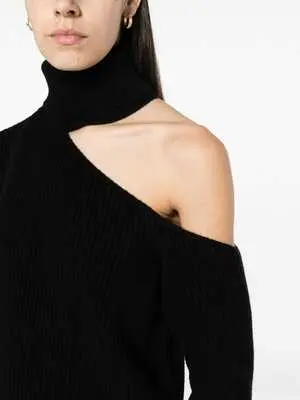 NENSI DOJAKA Virgin Wool-cashmere Blend Cut-out Jumper