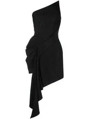 MUGLER Draped Asymmetric Minidress