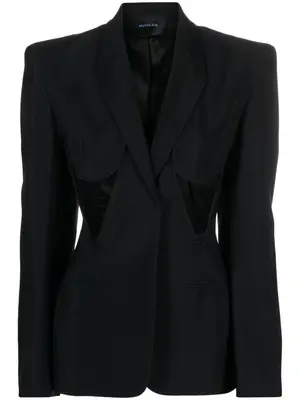MUGLER Cut-out Structured Blazer