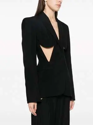 MUGLER Cut-out Structured Blazer