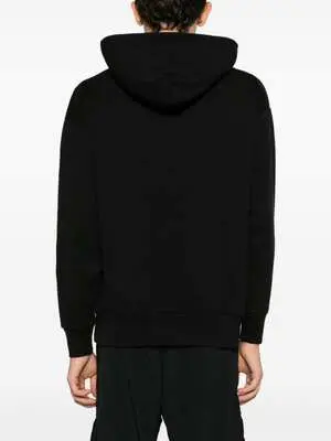 Aries Slogan-print Cotton Hoodie - Black