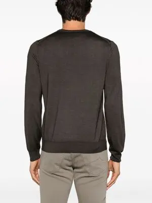 Canali Fine-knit Sweater - Brown