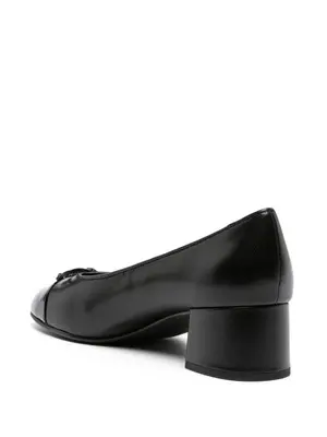 Tory Burch 45mm Cap-toe Leather Pumps - Black
