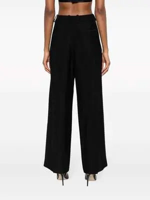 MUGLER Wide-leg Trousers - Black