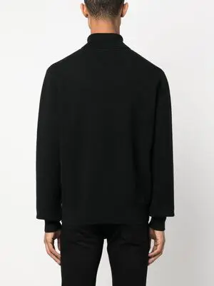 Versace Logo-print Roll-neck Jumper - Black