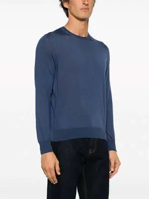 Canali Fine-knit Jumper - Blue