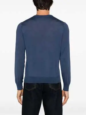 Canali Fine-knit Jumper - Blue